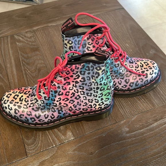 Dr. Martens | Shoes | Dr Martens 1 Boots In Rainbow Cheetah Lisa Frank ...